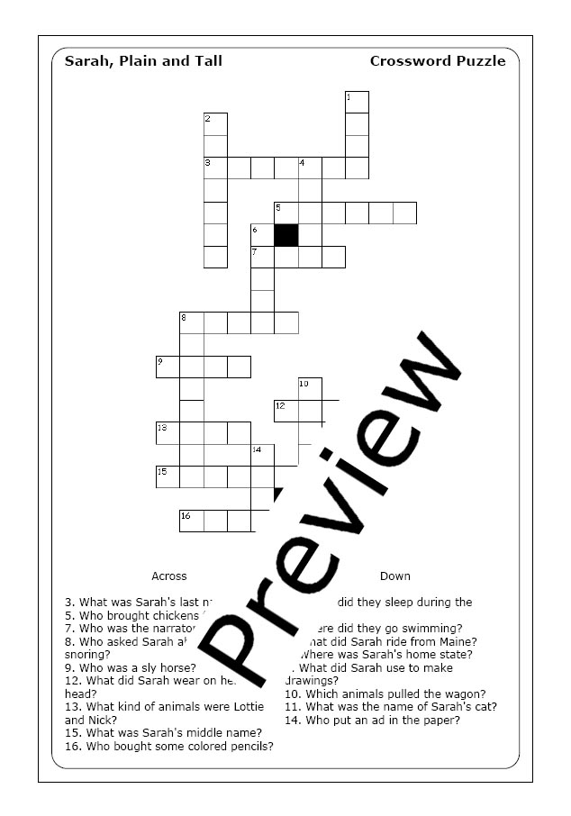 Patricia MacLachlan "Sarah, Plain and Tall" worksheets | Made By Teachers