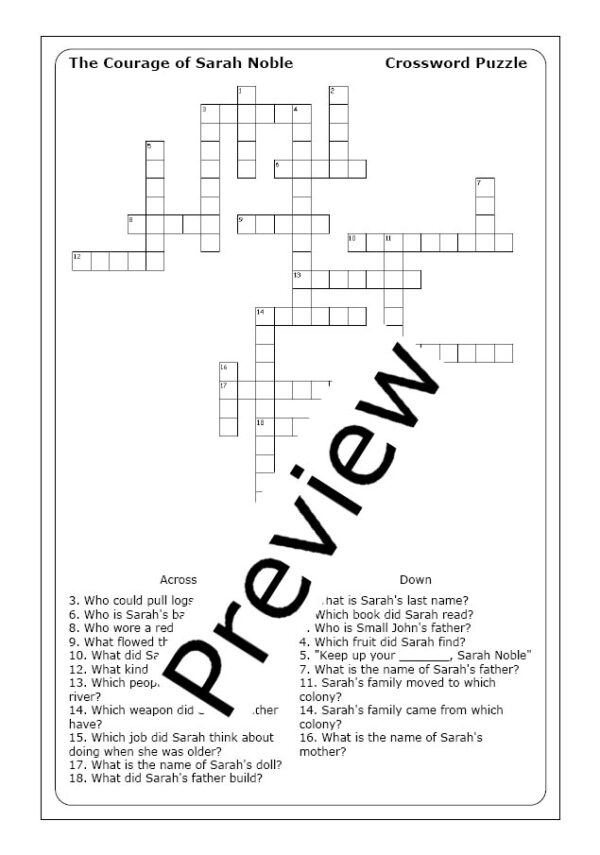 Alice Dalgliesh "The Courage of Sarah Noble" worksheets | Made By Teachers