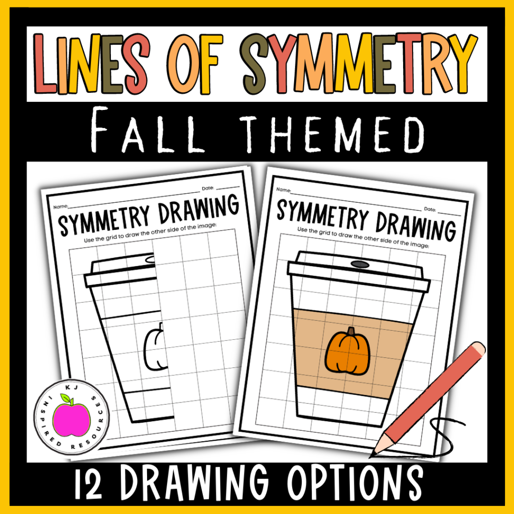 Lines of Symmetry Drawing Activity - Fall / Autumn Math | Made By Teachers