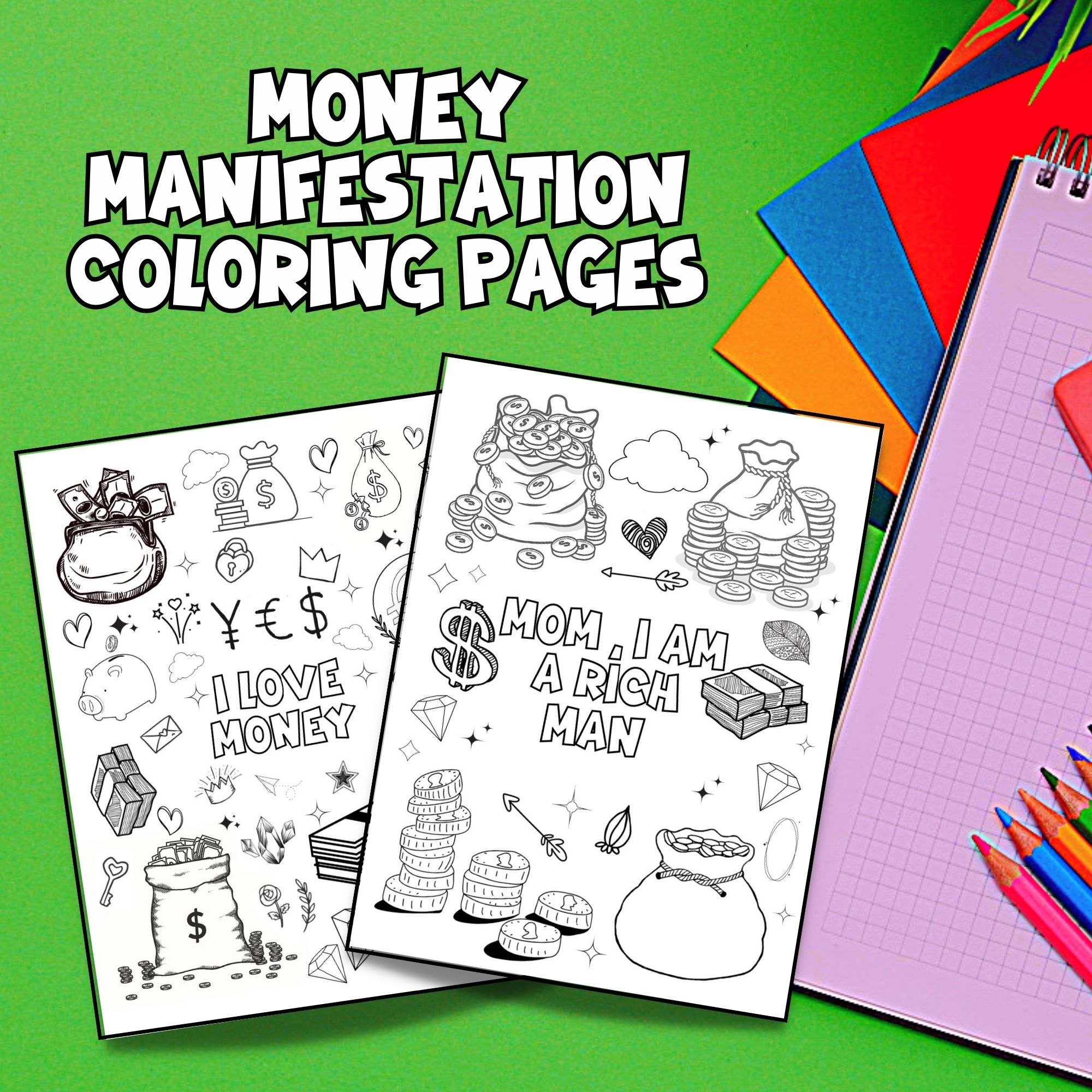 Money Manifestation Coloring pages , Manifestation Coloring pages ...