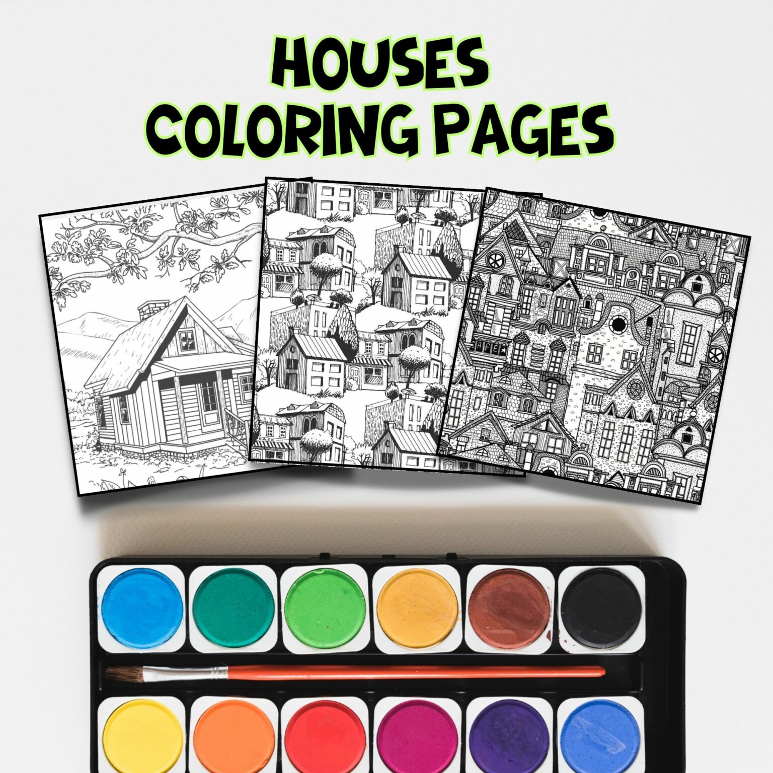 Houses coloring pages | Made By Teachers