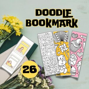 Free Doodle Bookmark, bookmarks to color , Doodle Bookmark Bundle ...