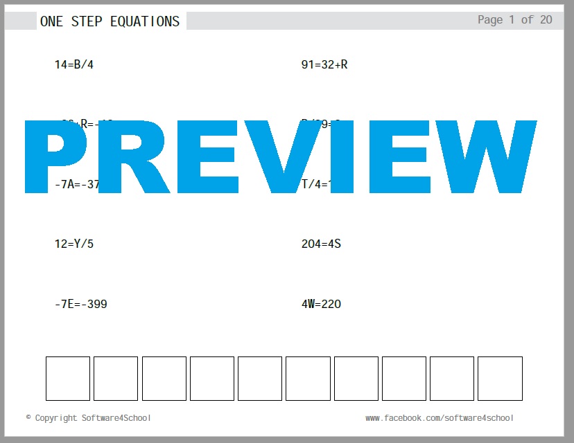 ONE STEP EQUATIONS - SUMMER THEMED WORKSHEETS | Made By Teachers