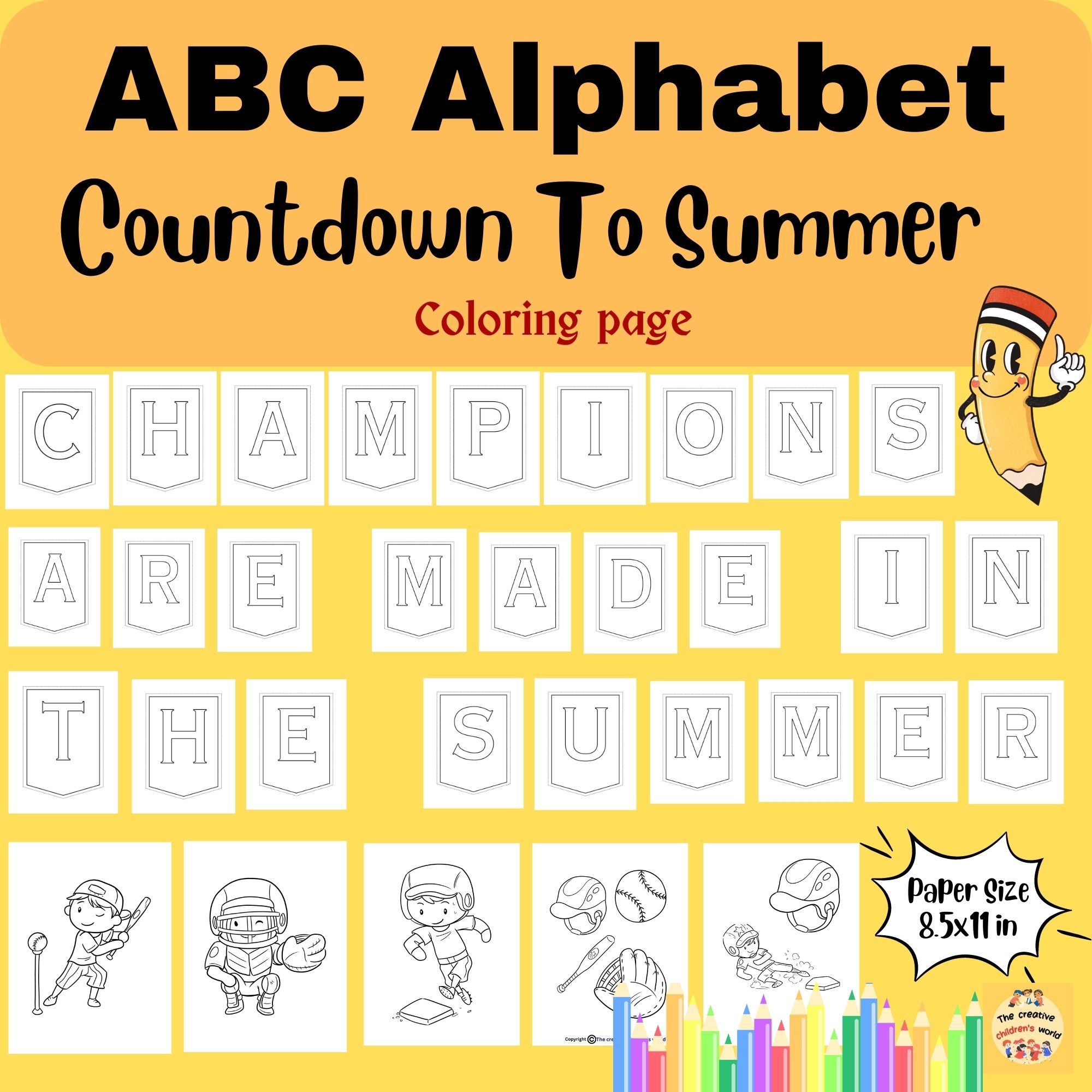 ABC Alphabet countdown To Summer,Coloring sheets ABC Countdown To ...