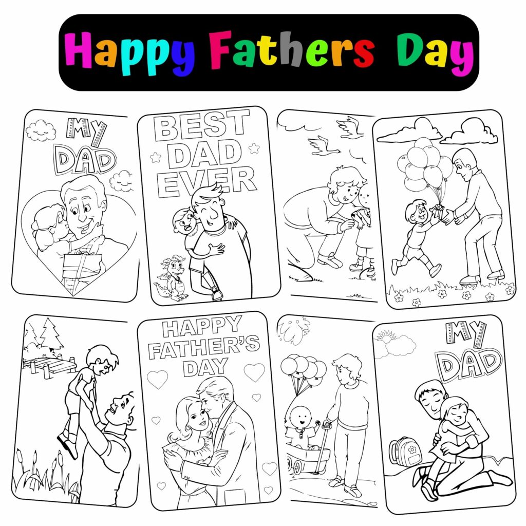Happy Father's Day Coloring Pages Sheets - Fun Father's Day | Made By ...