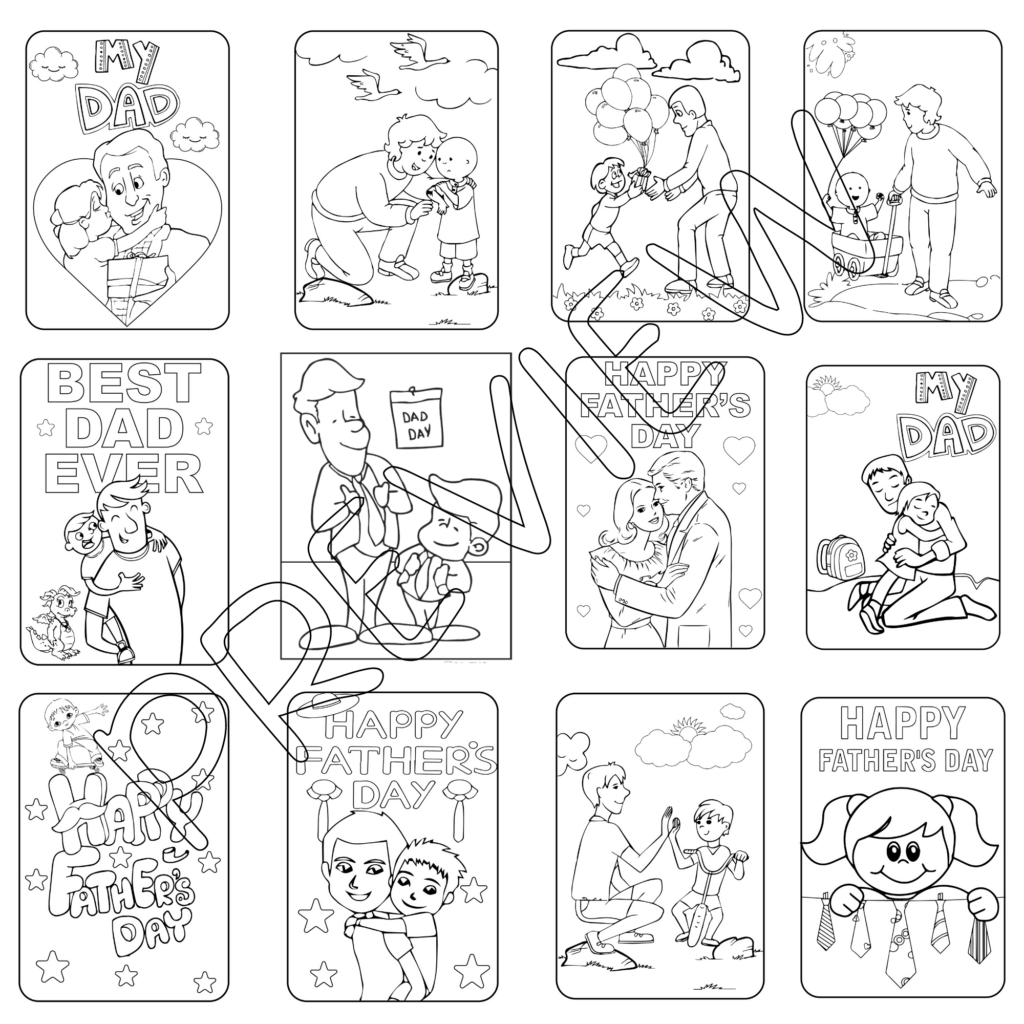 Happy Father's Day Coloring Pages Sheets - Fun Father's Day | Made By ...