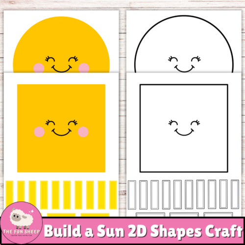Build a Sun 2D Shapes Craft | Geometry Math Activity - Summer Bulletin ...