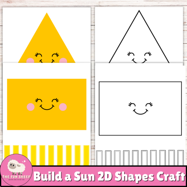 Build a Sun 2D Shapes Craft | Geometry Math Activity - Summer Bulletin ...