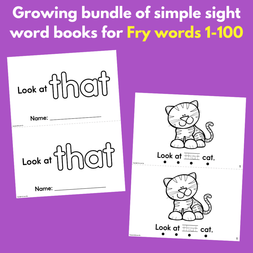 Sight Word Books - Fry Sight Words Practice Reading Fluency Bundle ...