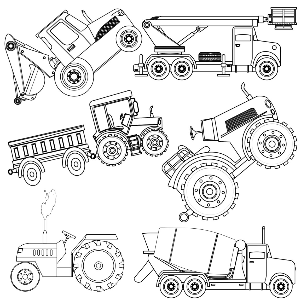 Free Tractor & Trucks Coloring Pages | Made By Teachers