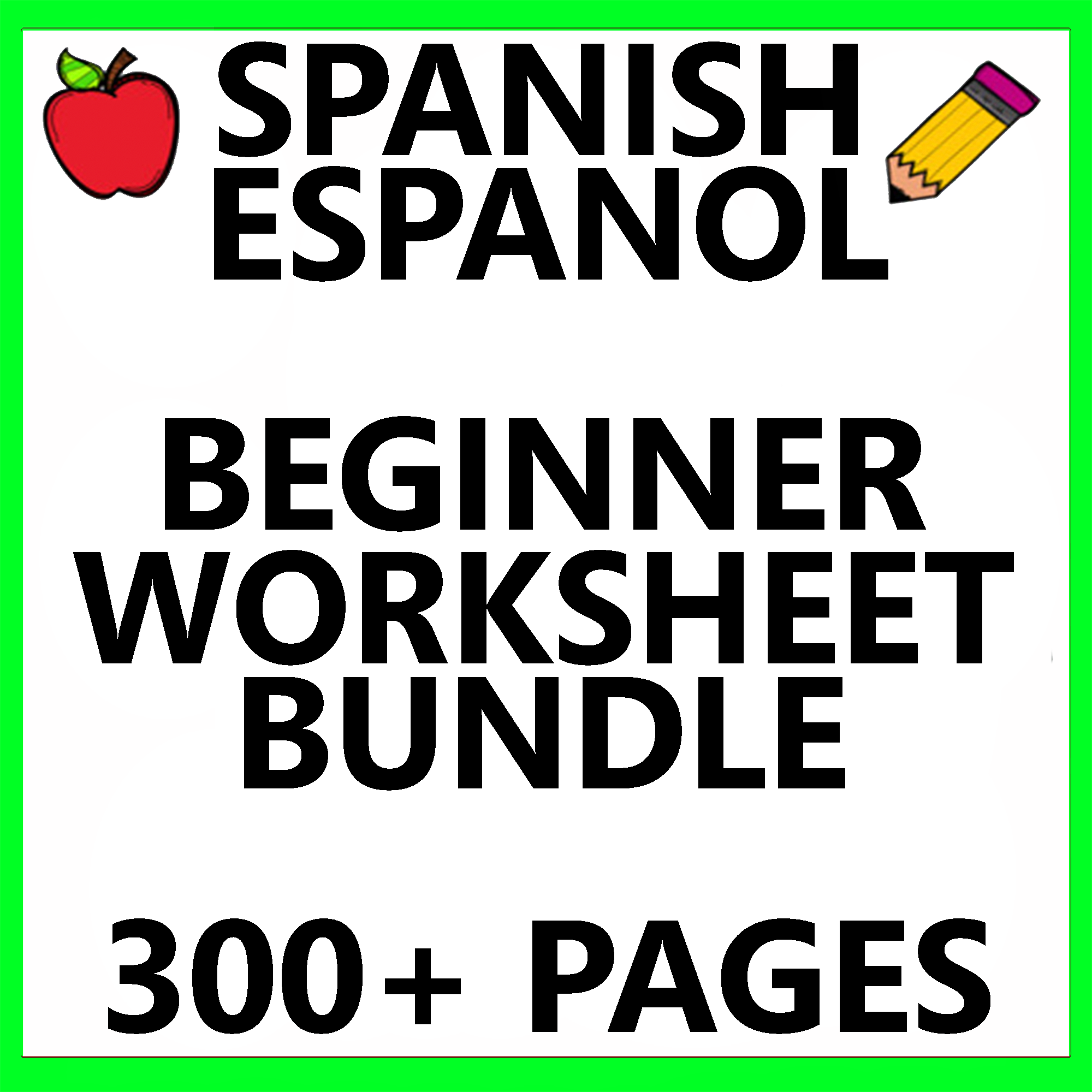Spanish Worksheets Beginner Vocabulary Word Phrase | Made By Teachers
