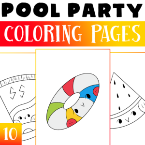 Pool Party Activity Bundle, Summer Coloring Pages, Color By Number, Dot ...