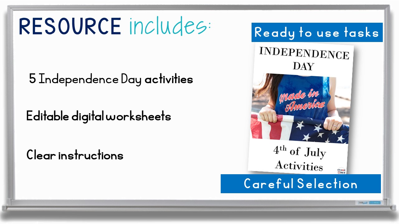 Fun Independence Day 4th of July Activities Middle School - Print and ...