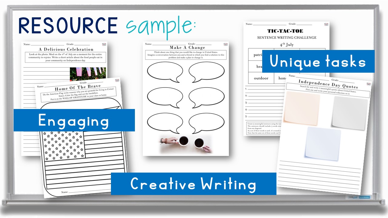 Fun Independence Day 4th of July Activities Middle School - Print and ...