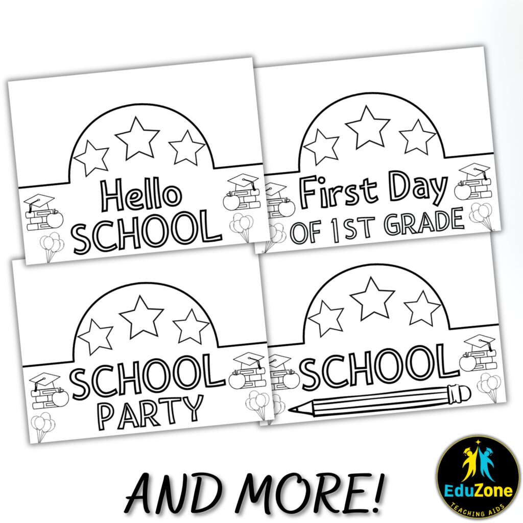 Celebrate the First Day of School in Style with Colorable Crowns ...