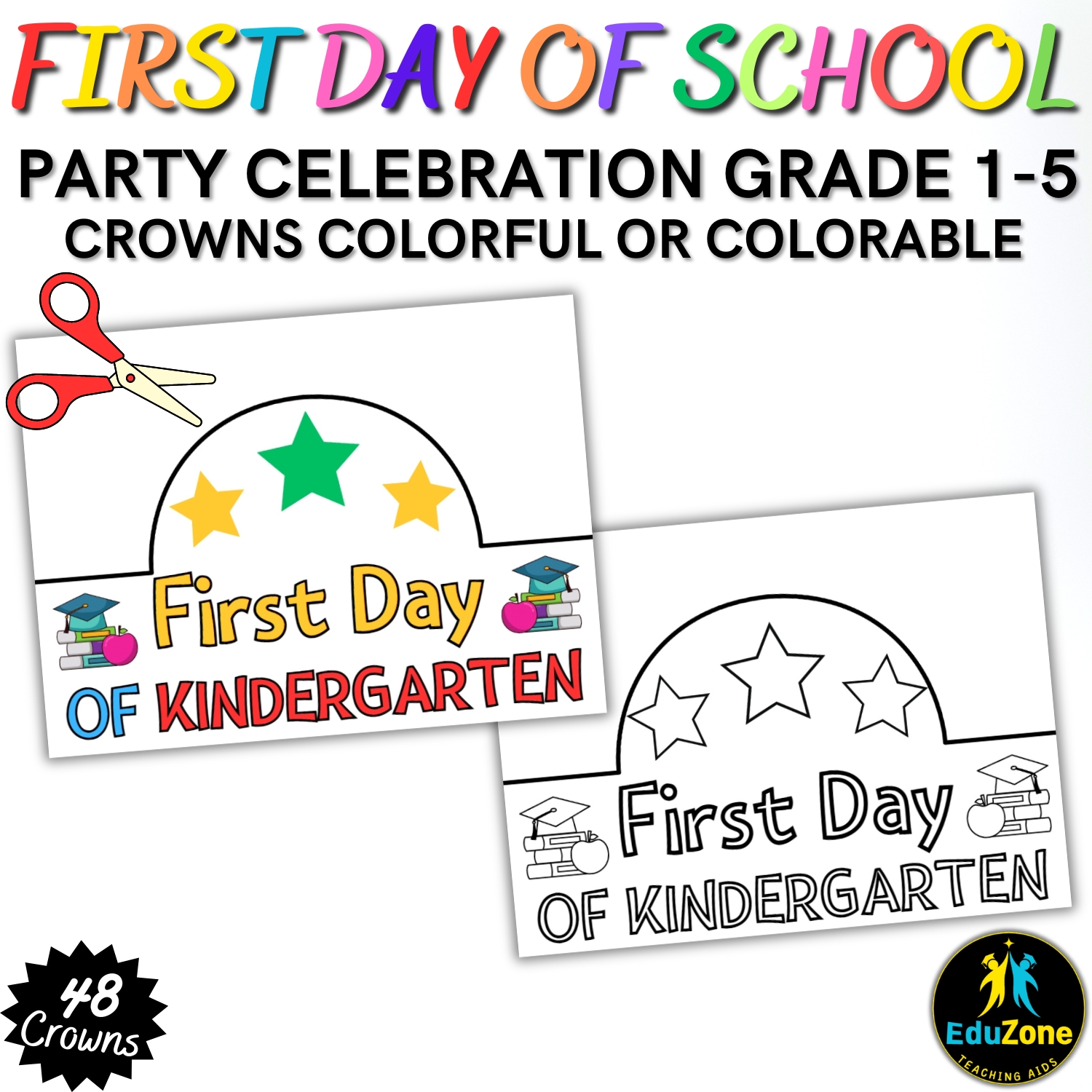 Celebrate the First Day of School in Style with Colorable Crowns ...
