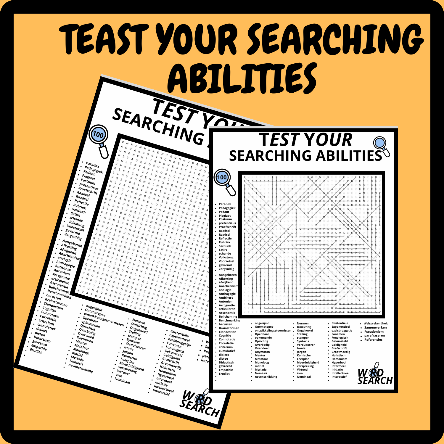 Figurative Language and Literary Terms #100 item Word Search and KEY ...