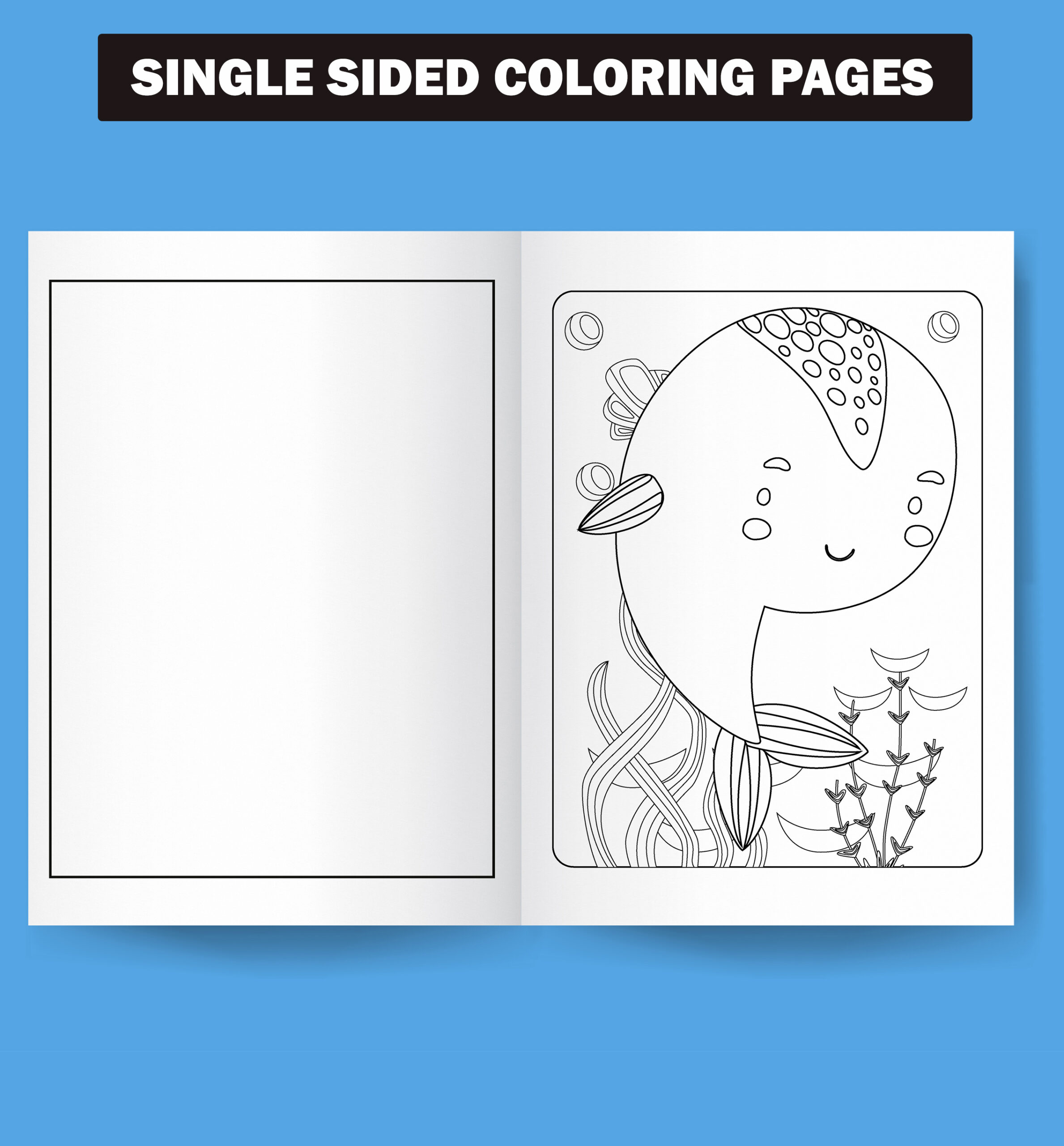 Printabl Sea life coloring book for kids- 60 amazing fun & unique ocean ...