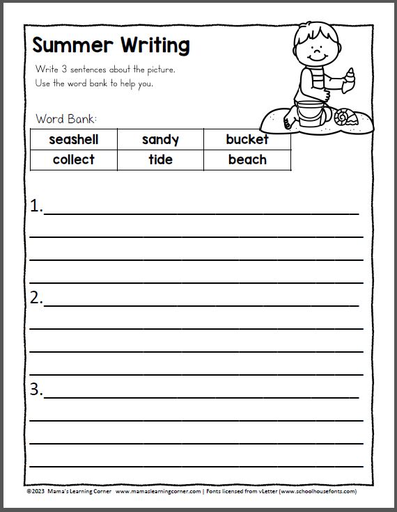 Summer Writing Sentences Worksheets | Made By Teachers