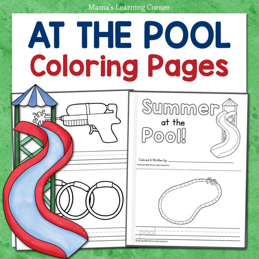 Summer Coloring Pages: At the Pool! | Made By Teachers