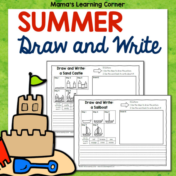Summer Directed Draw and Write Worksheets | Made By Teachers