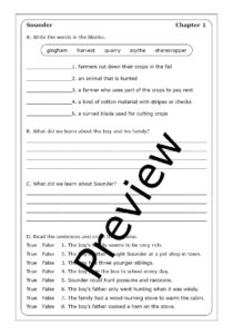 William H. Armstrong "Sounder" worksheets | Made By Teachers