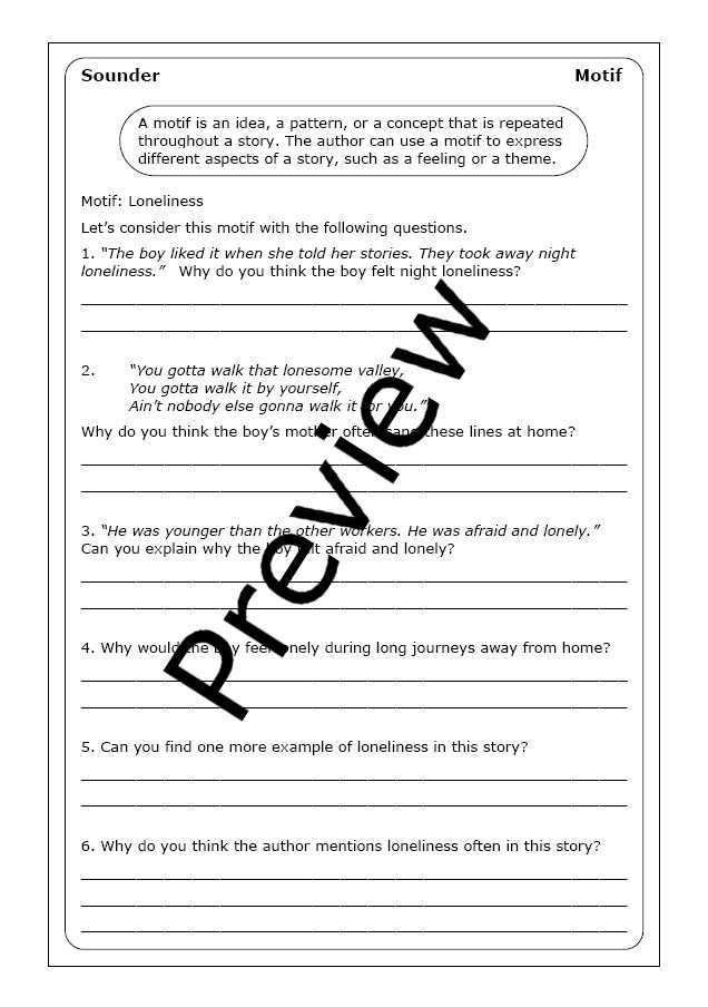 William H. Armstrong "Sounder" worksheets | Made By Teachers