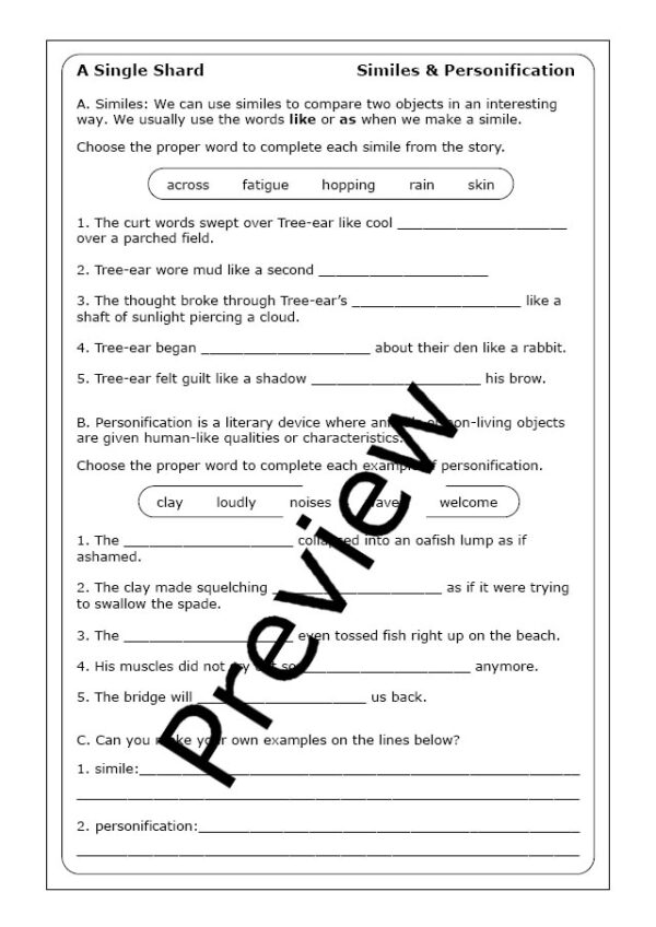 Linda Sue Park "A Single Shard" worksheets | Made By Teachers