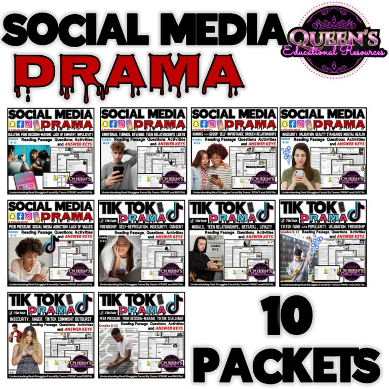 Social Media Reading Passage and Activities | Social Media Worksheets ...