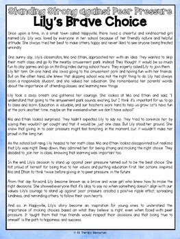 Peer Pressure Scenario Cards for Kids I Red Ribbon Week Lesson ...