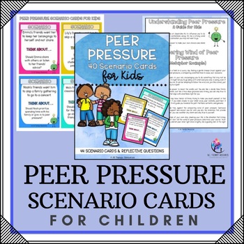 Peer Pressure Scenario Cards for Kids I Red Ribbon Week Lesson ...
