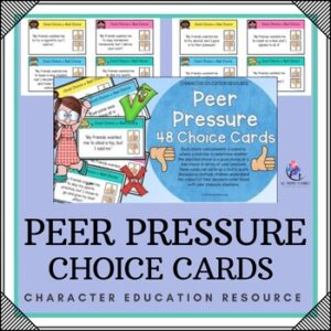 Peer Pressure Choice Cards for Kids I Red Ribbon Week Lesson Activities ...