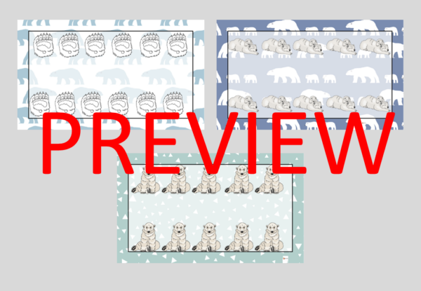 Editable Behavior Punch Cards Polar Bear Theme | Made By Teachers