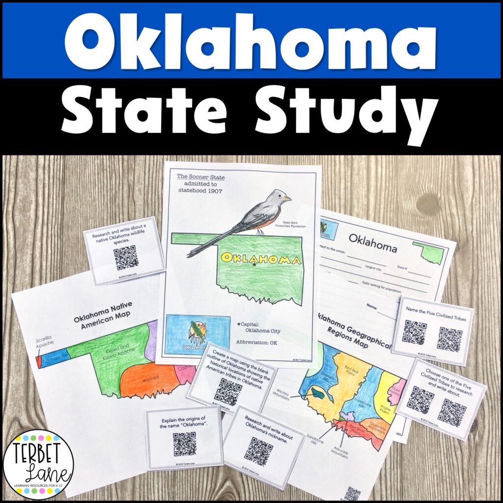 Oklahoma State Study with QR Codes | Made By Teachers