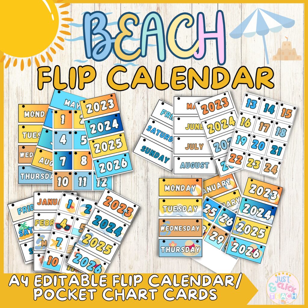 Daily Flip Calendar Cards |Flip Calendar Labels| Hanging Calendar ...