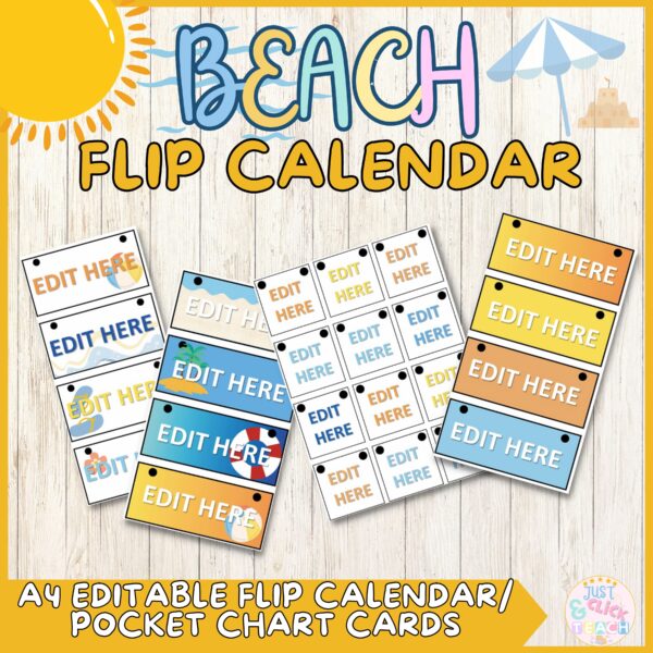 Daily Flip Calendar Cards |Flip Calendar Labels| Hanging Calendar ...