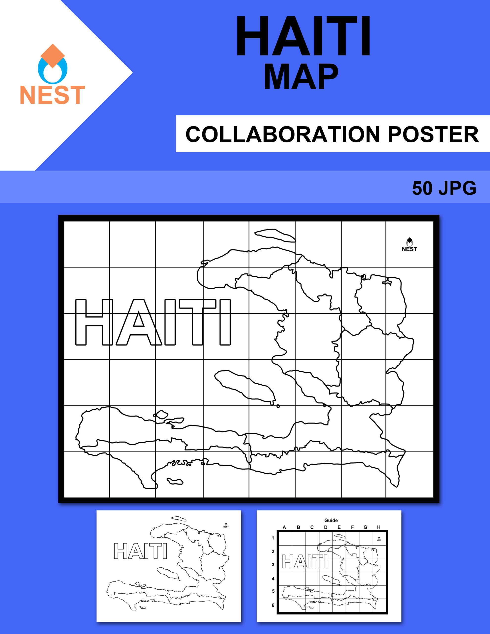 Haiti Map Collaboration Poster | Made By Teachers