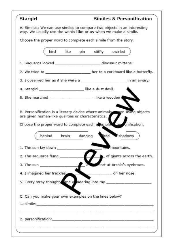 Jerry Spinelli "Stargirl" worksheets | Made By Teachers