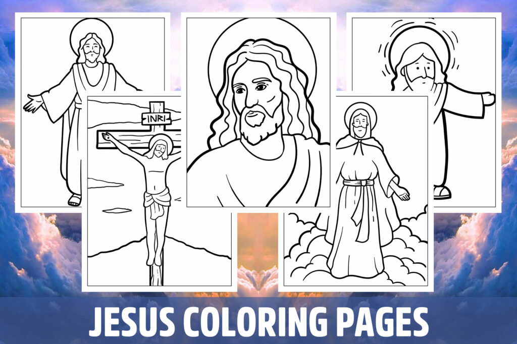 Jesus Coloring Pages for Kids, Girls, Boys, Teens Birthday School ...