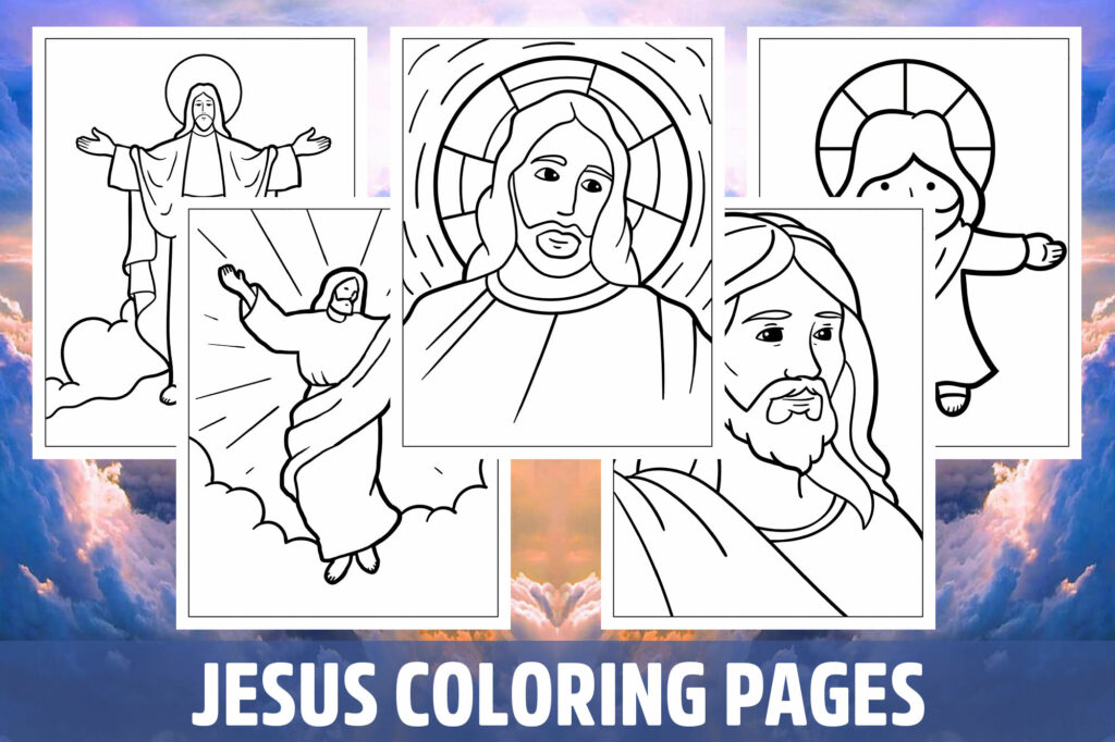 Jesus Coloring Pages for Kids, Girls, Boys, Teens Birthday School ...