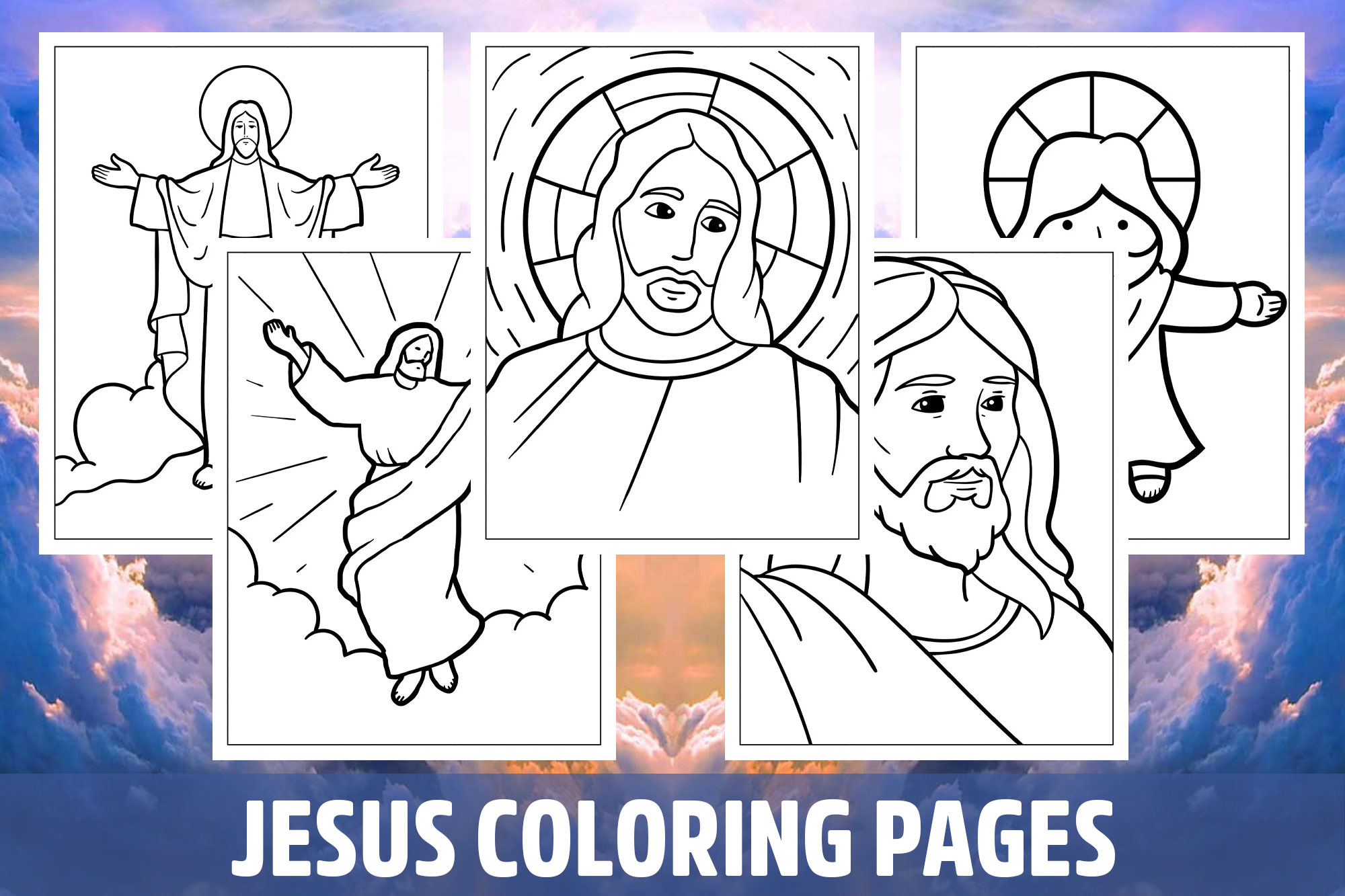 Jesus Coloring Pages for Kids, Girls, Boys, Teens Birthday School ...
