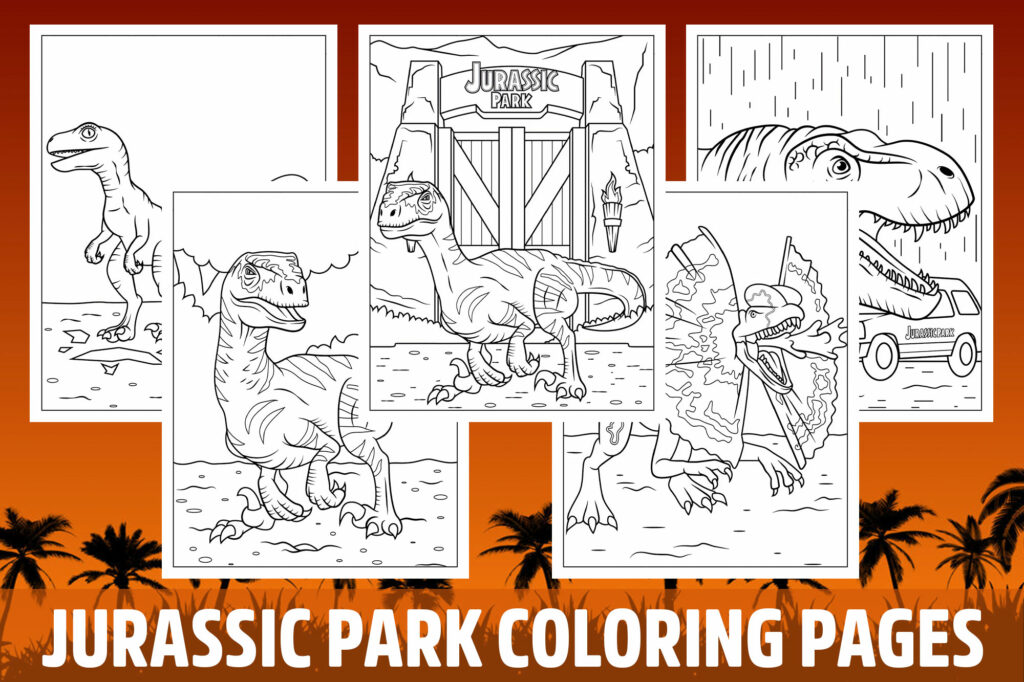 Jurassic Park Coloring Pages for Kids, Girls, Boys, Teens Birthday ...