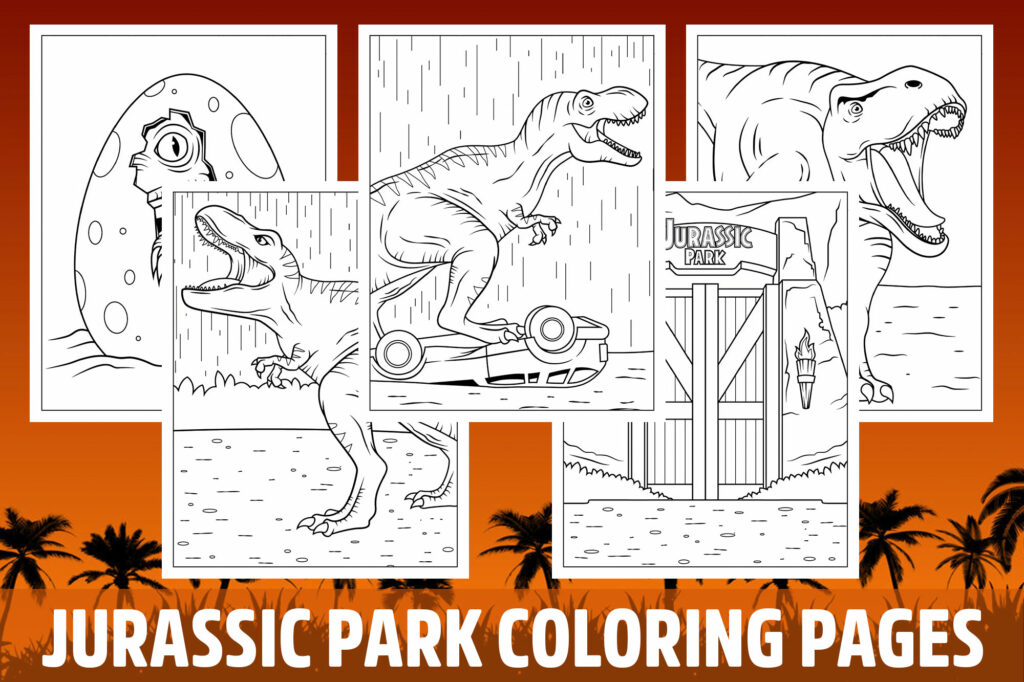 Jurassic Park Coloring Pages for Kids, Girls, Boys, Teens Birthday ...