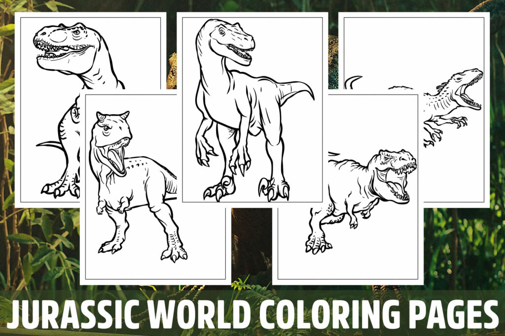 Jurassic World Coloring Pages for Kids, Girls, Boys, Teens Birthday ...