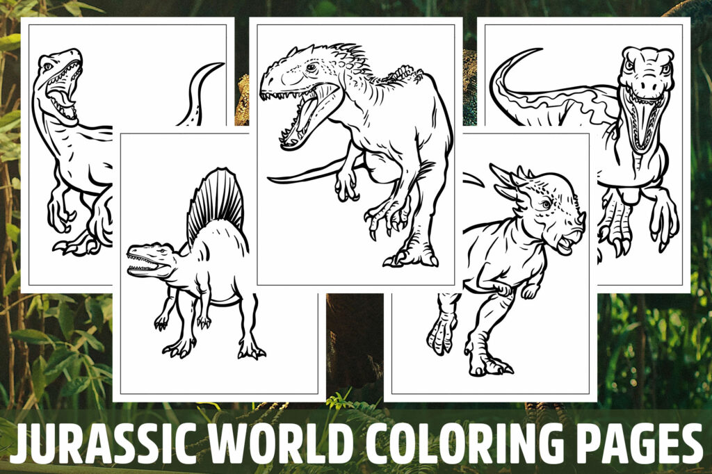 Jurassic World Coloring Pages for Kids, Girls, Boys, Teens Birthday ...