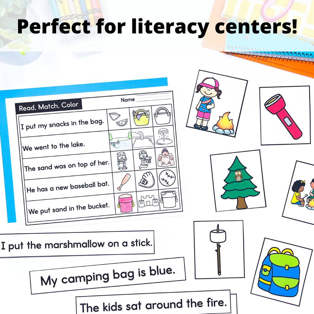 Reading Comprehension - Sentence & Picture Matching Activities for ...