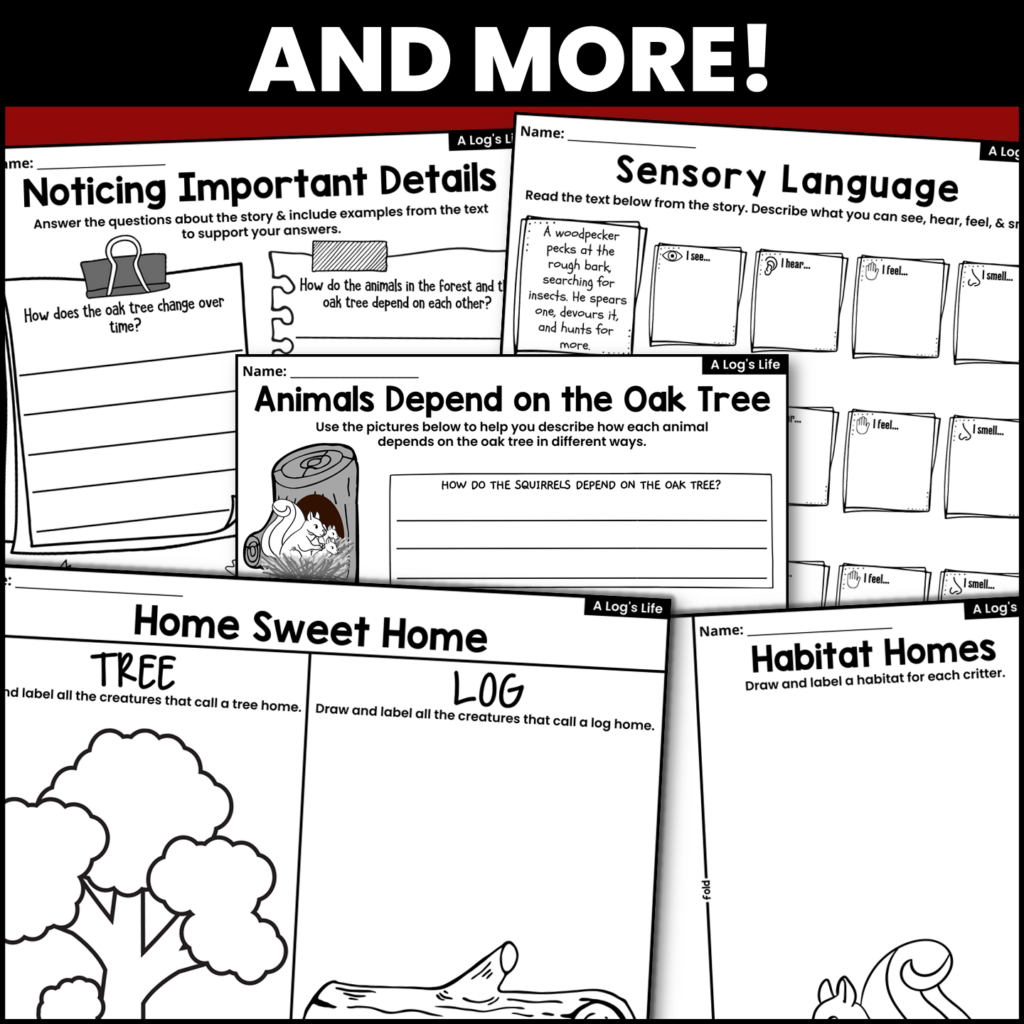 A Log's Life Read Aloud Book Companion Activities for IRA | Made By ...