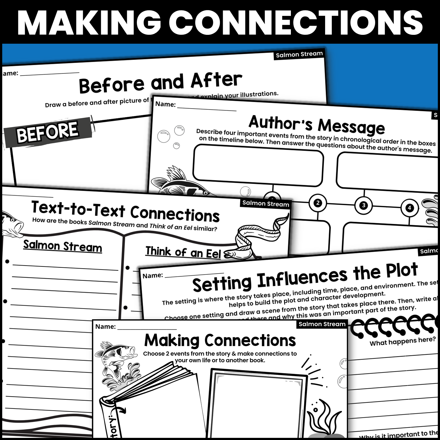 Salmon Stream Read Aloud Book Companion Activities for IRA | Made By ...