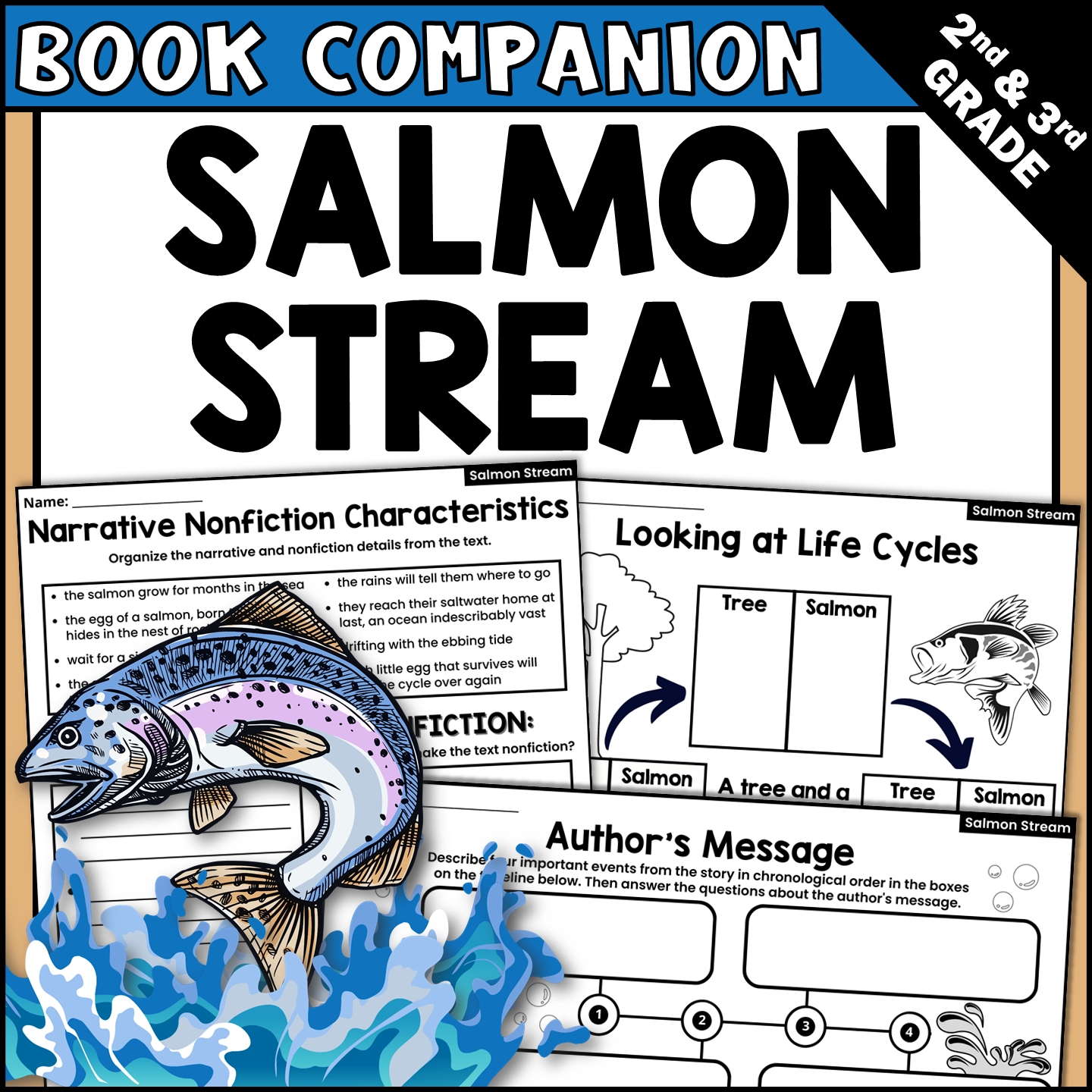 Salmon Stream Read Aloud Book Companion Activities for IRA | Made By ...