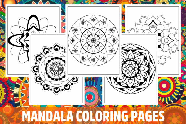 Mandala Coloring Pages for Kids, Girls, Boys, Teens Birthday School ...